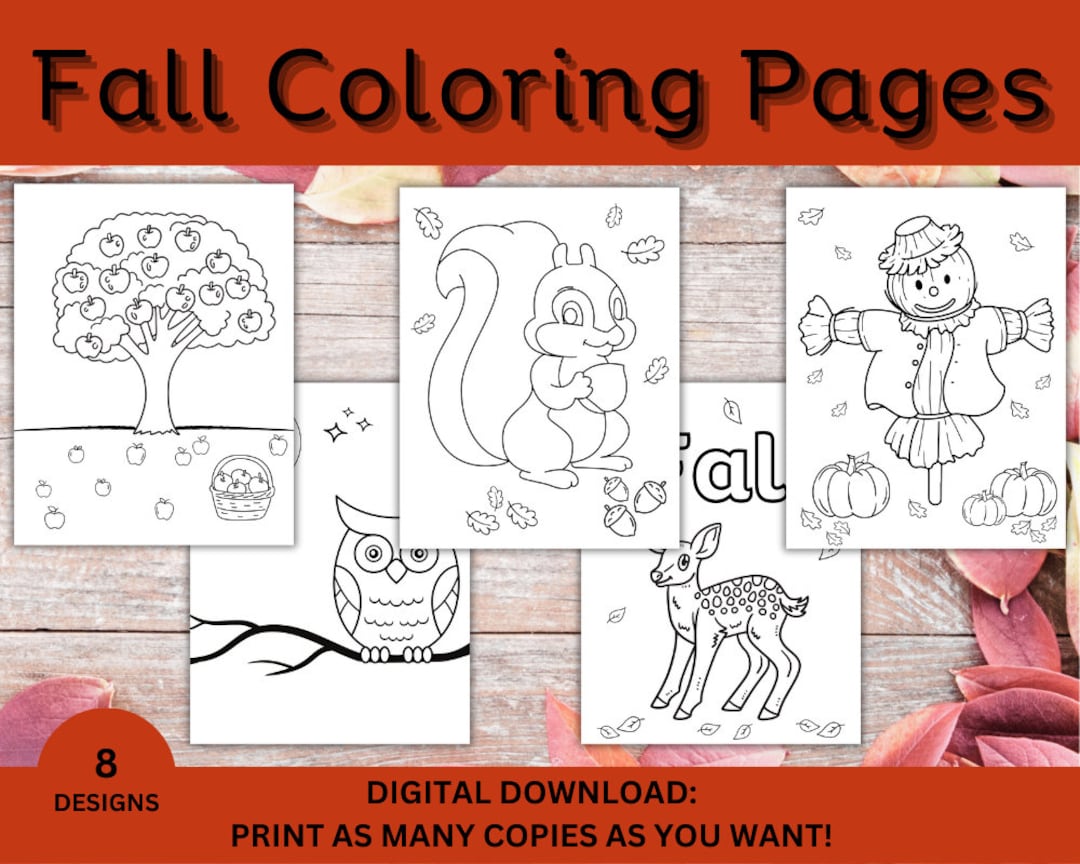 Fall Coloring Pages, Fall Activity, Kids Coloring Pages, Autumn ...