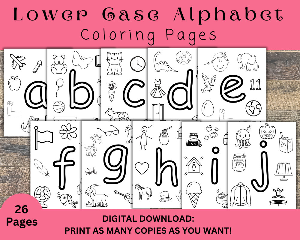 Lower Case Alphabet Coloring Pages, Lower Case Abcs, ABC Activity, Kids ...