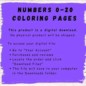 Numbers Coloring Pages, 0-20 Coloring Pages, Kids Activity, Classroom ...