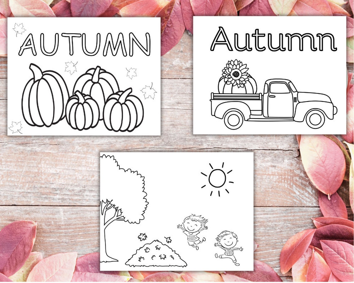 Fall Coloring Pages, Fall Activity, Kids Coloring Pages, Autumn ...