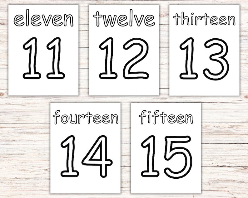 Numbers Coloring Pages, 0-20 Coloring Pages, Kids Activity, Classroom ...