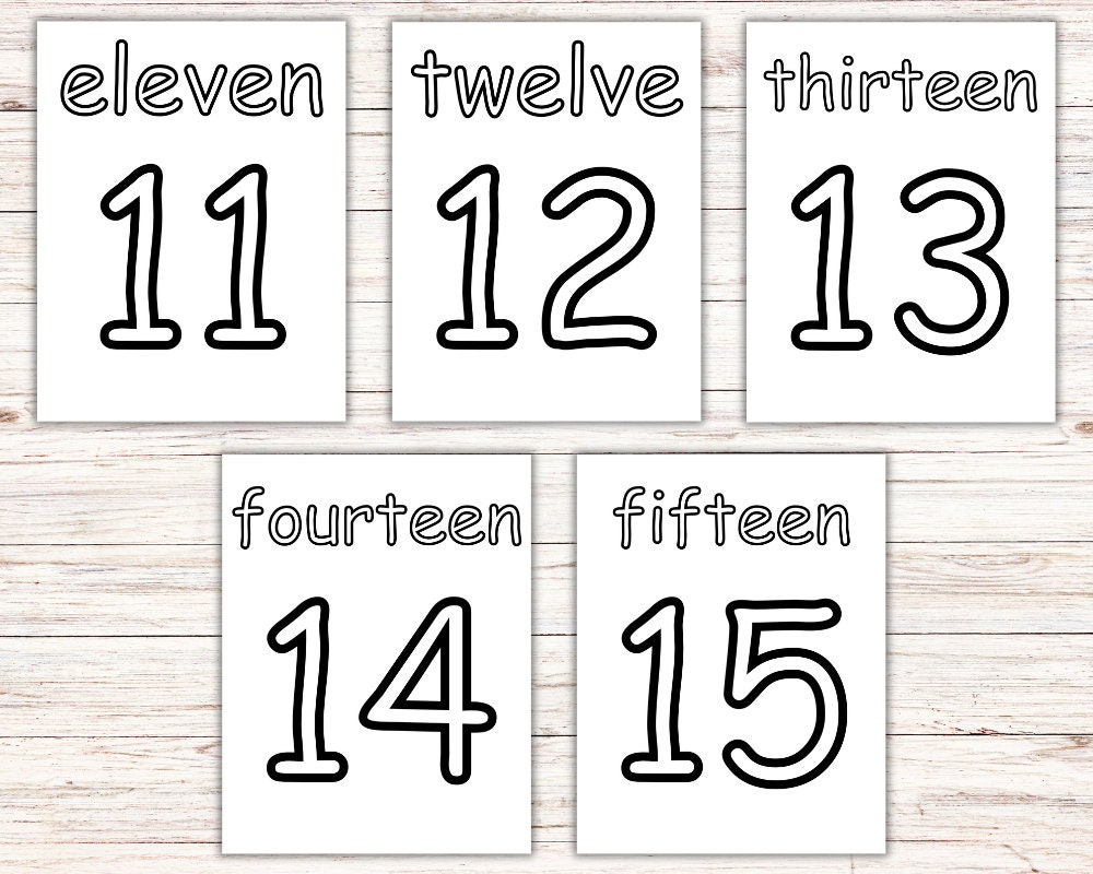 Numbers Coloring Pages, 0-20 Coloring Pages, Kids Activity, Classroom ...