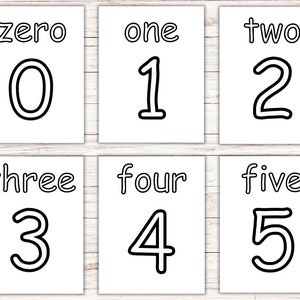 Numbers Coloring Pages, 0-20 Coloring Pages, Kids Activity, Classroom ...