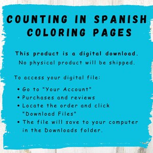 Counting in Spanish Coloring Pages Espanol Classroom - Etsy