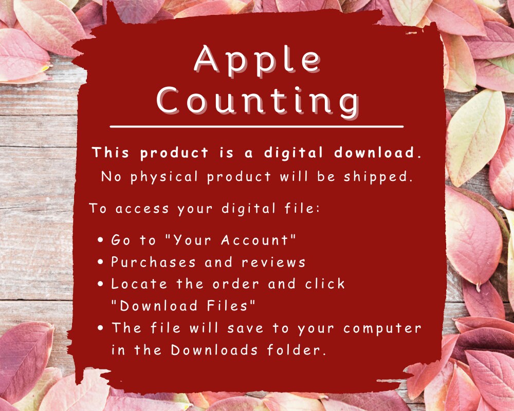 Autumn Apple Counting Activity, Apple Trees, Fall Apple Counting ...