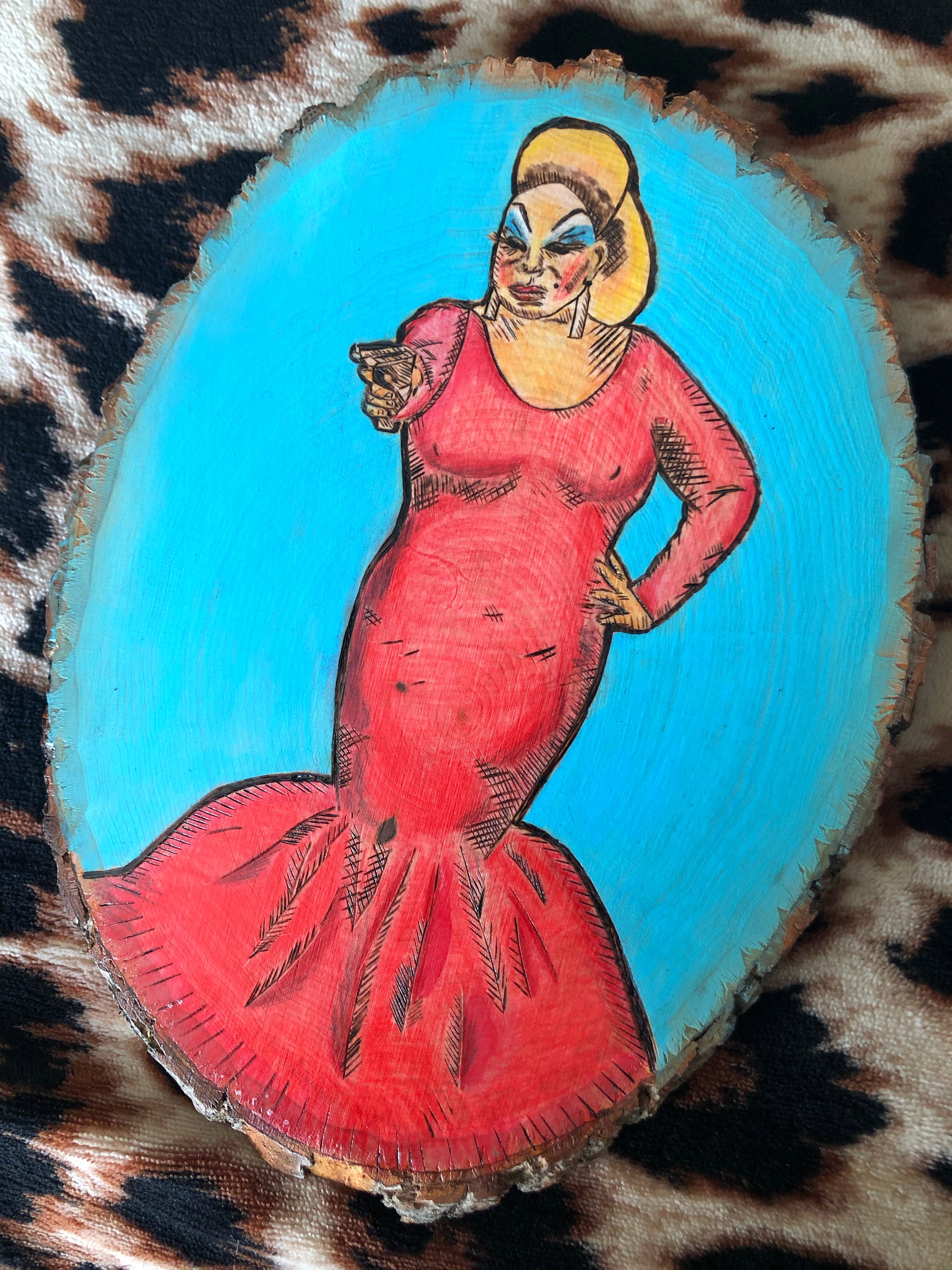 Divine / Pink Flamingos / Babs Johnson / John Waters Wood | Etsy