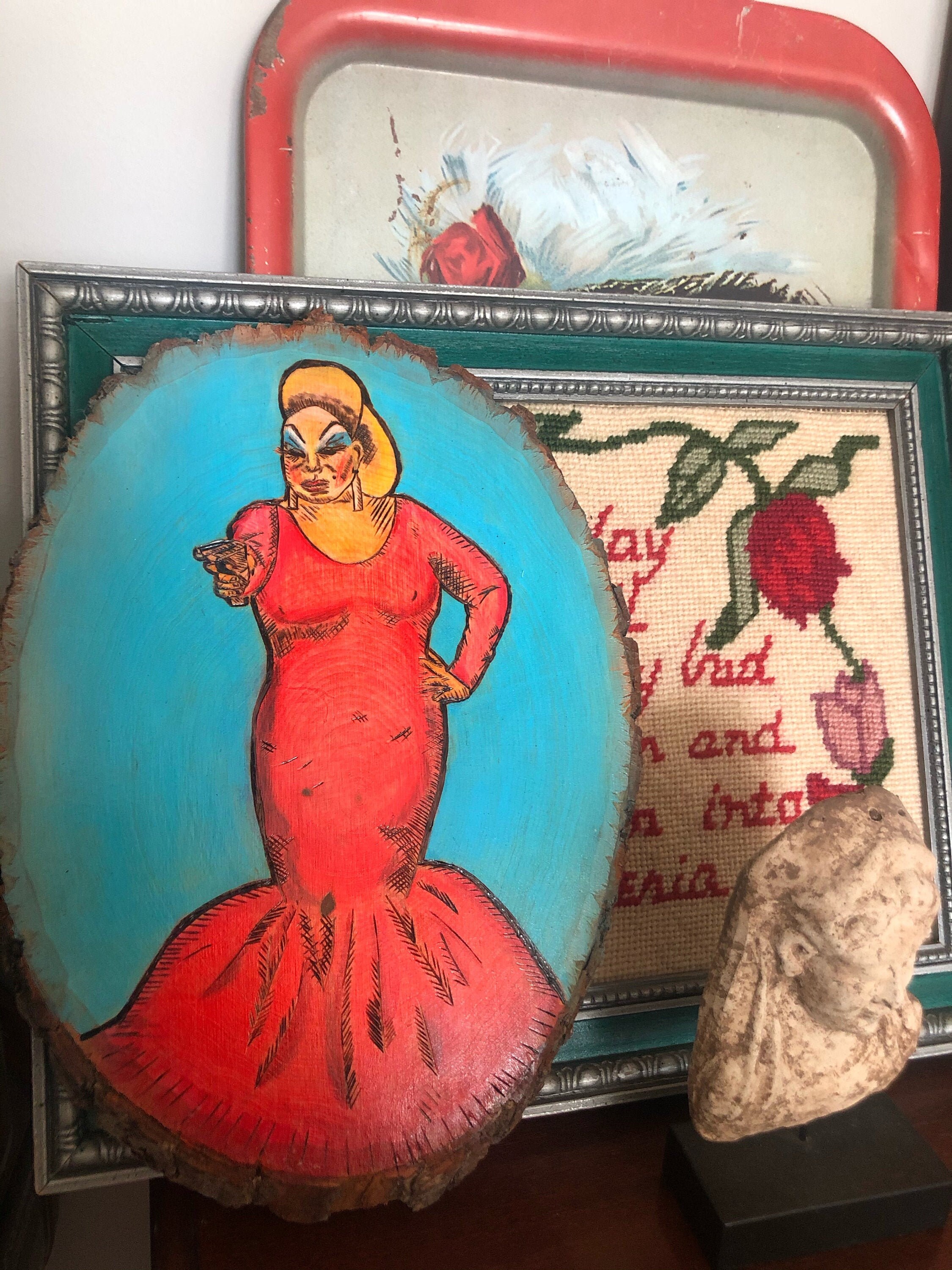 Divine / Pink Flamingos / Babs Johnson / John Waters Wood Burning Wall ...