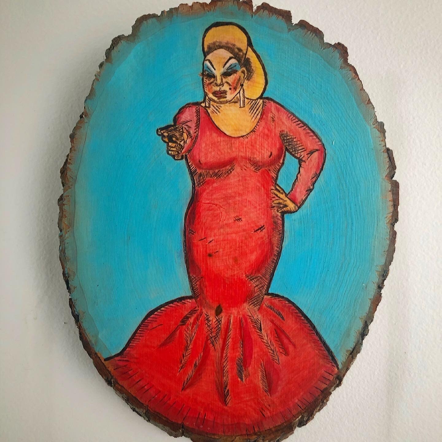 Divine / Pink Flamingos / Babs Johnson / John Waters Wood Burning Wall ...