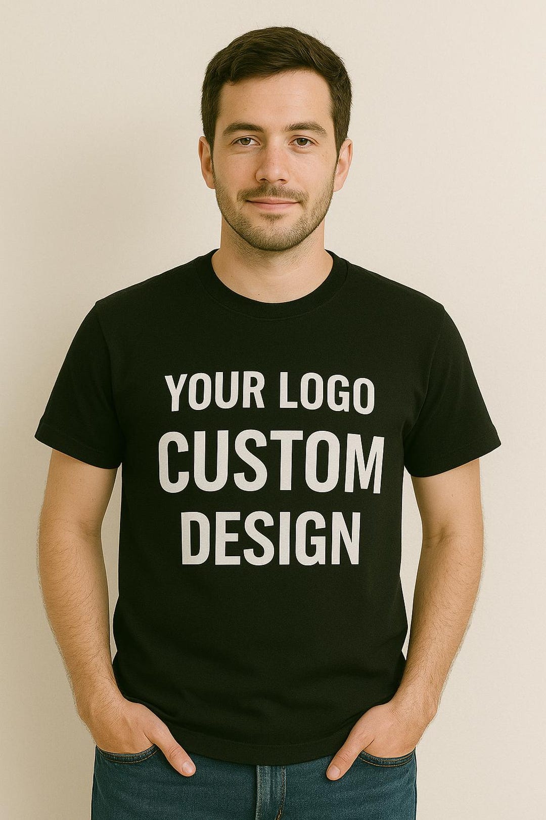 Personalized Text T-shirt: Custom Logo & Name, Cotton Tee - Etsy Canada