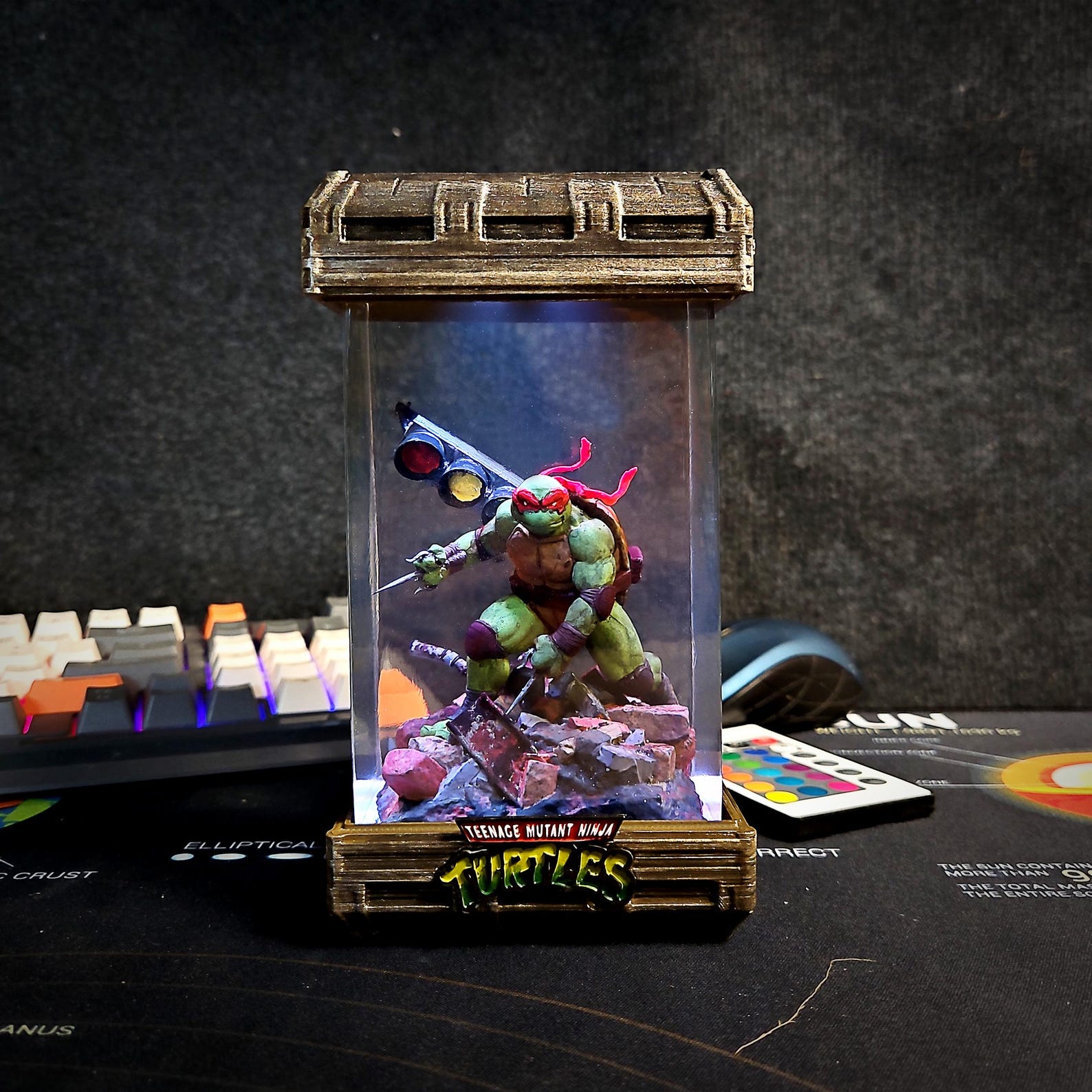 Ninja Turtle Style Resin Lamp – LED Action Figure Night Light, Handmade ...