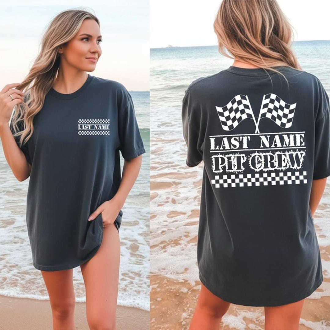 Custom Pit Crew Hoodie: Personalized Racing Team Checkered Flag Top - Etsy
