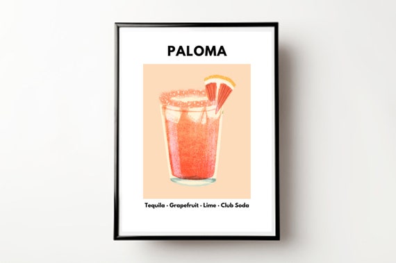 Paloma Cocktail Print - Etsy