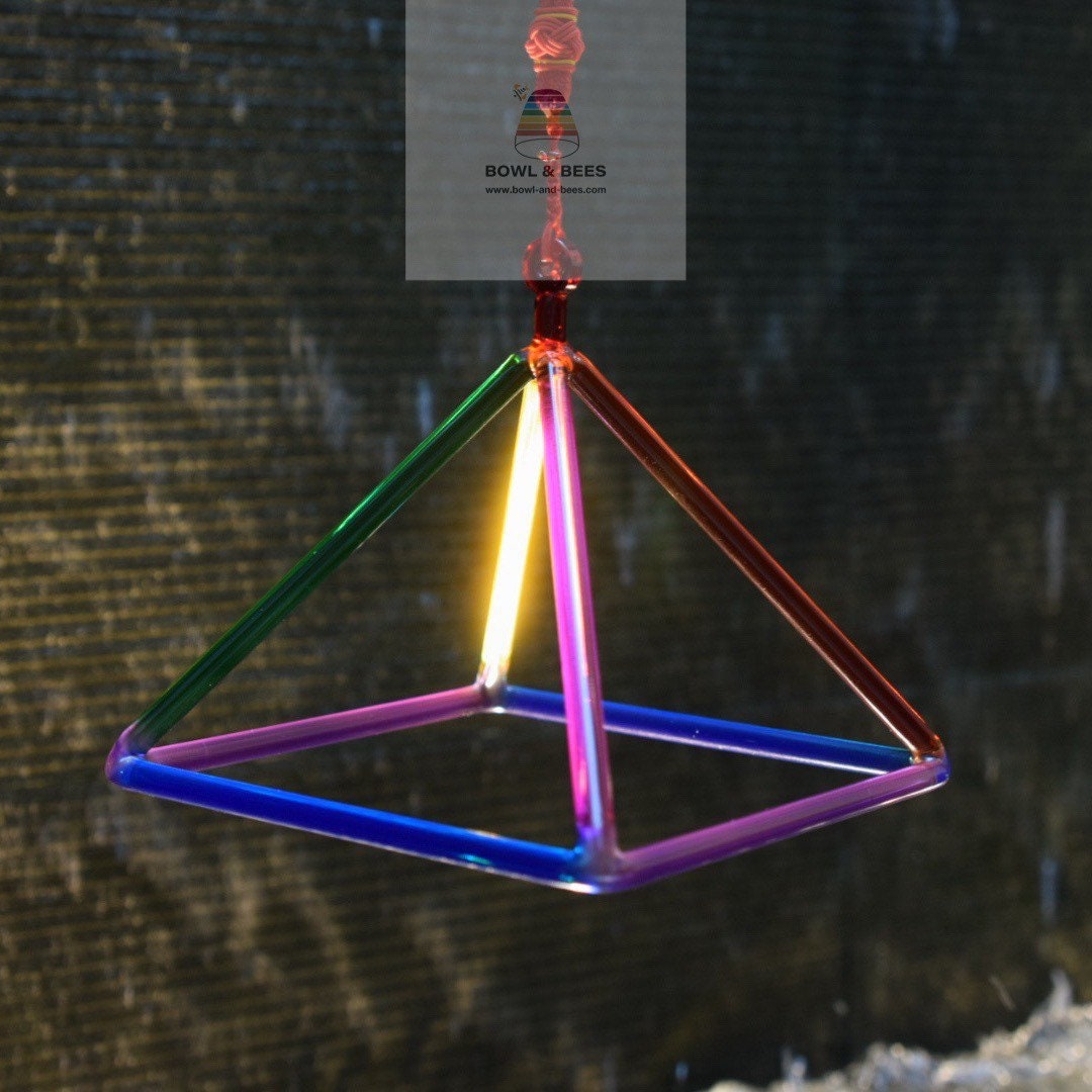 SAEADA, Crystal Singing Pyramid, Comes With Fully Padded Case for 8- 12 ...