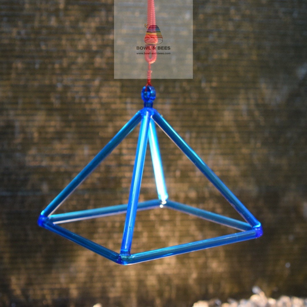 HOTEP, Crystal Singing Pyramid in Blue, With Fully Padded Pyramid ...