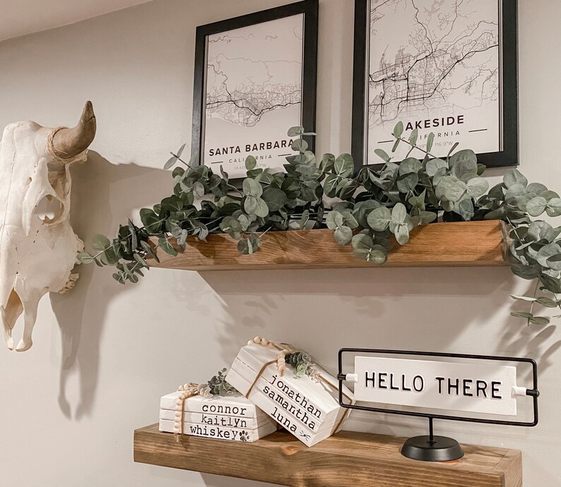 Farmhouse Custom Book Decor // Personalized Name Decor // - Etsy