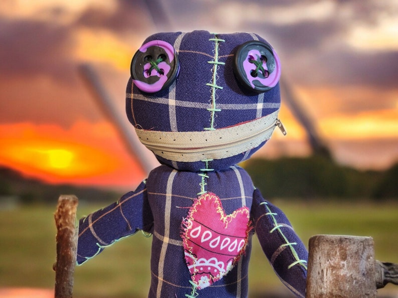 Tickletooth Handmade Voodoo Doll Monster Art Textile Rag Doll Handsewn ...