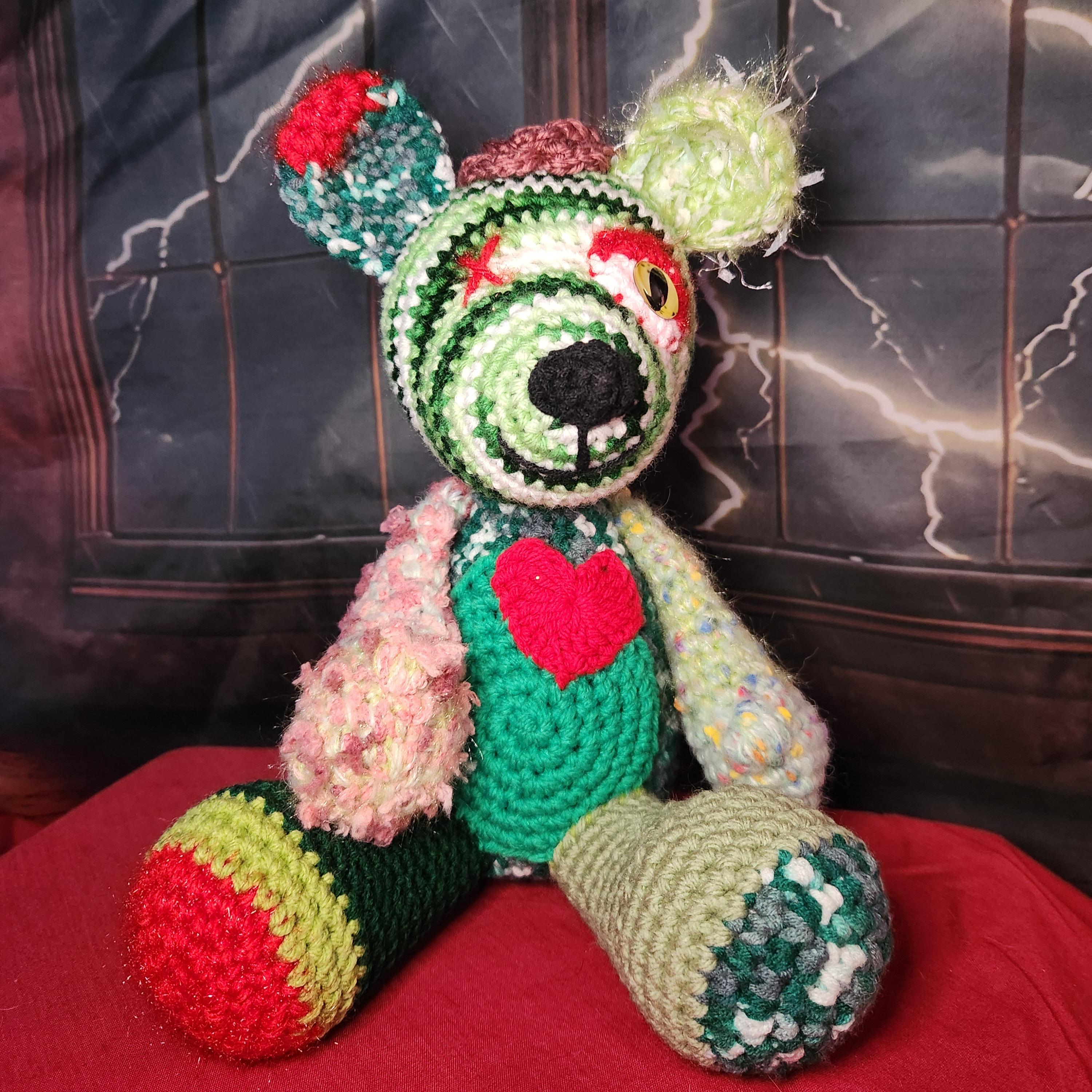 Zombear Buddy Handmade Crochet Amigurumi Teddy Bear Stuffed Animal ...