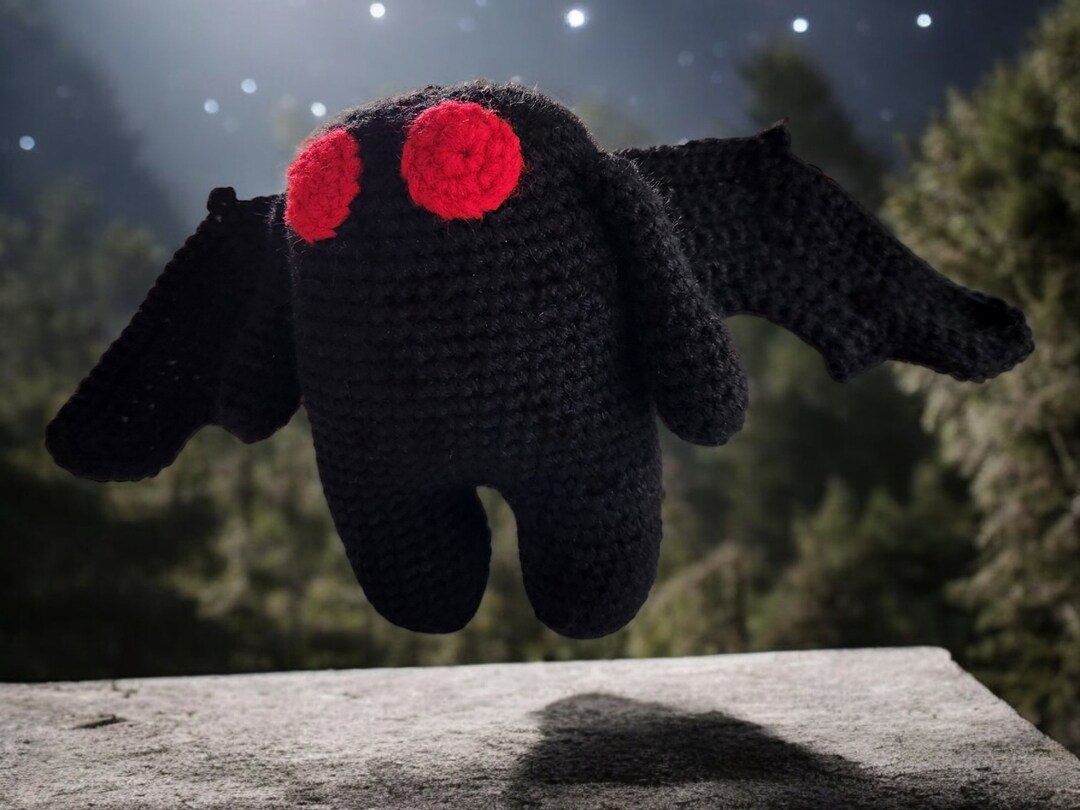 Mini-mothman Amigurumi Handmade Crochet Cryptid Monster Stuffed Plush ...