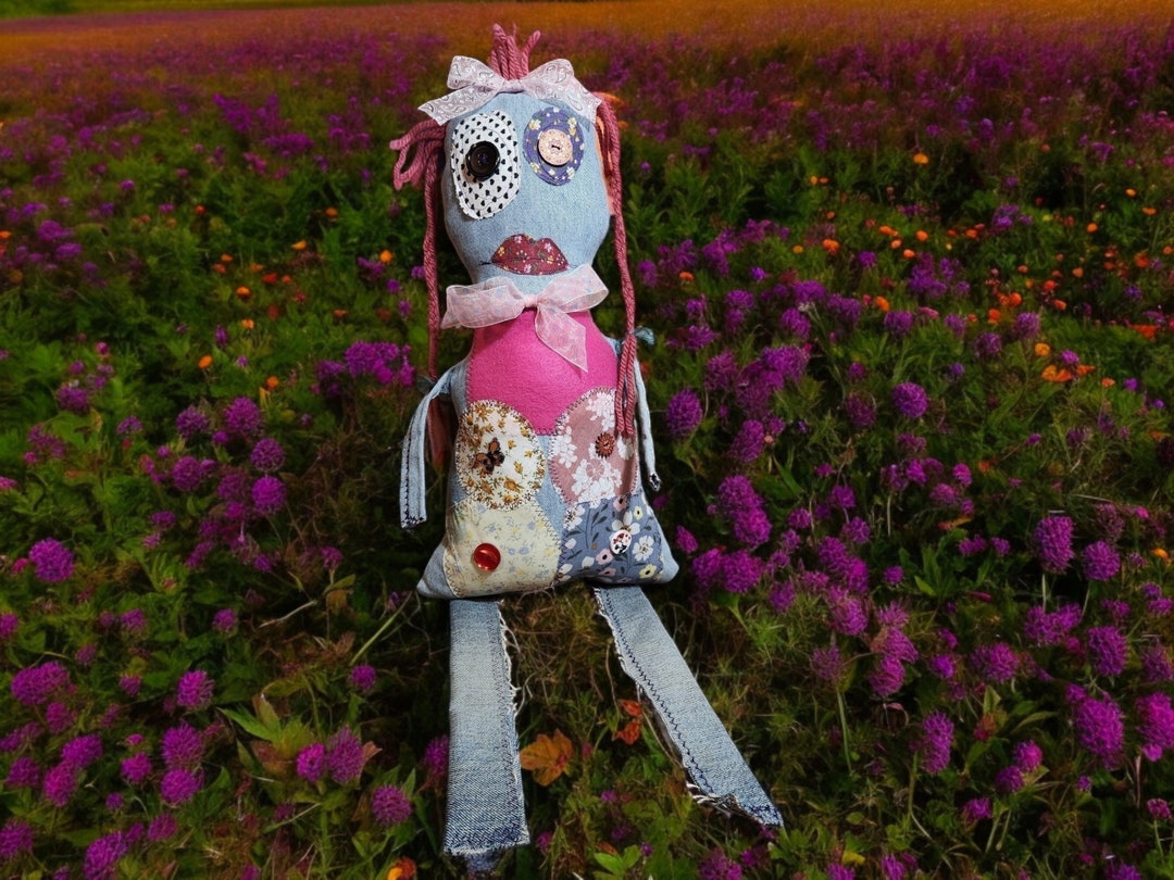 Frayla Handmade Monster Art Textile Rag Doll Handsewn Unique OOAK - Etsy