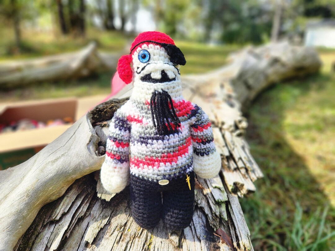 Stitchbeard the Pirate Fugly Monster Handmade Crochet Amigurumi Plush ...