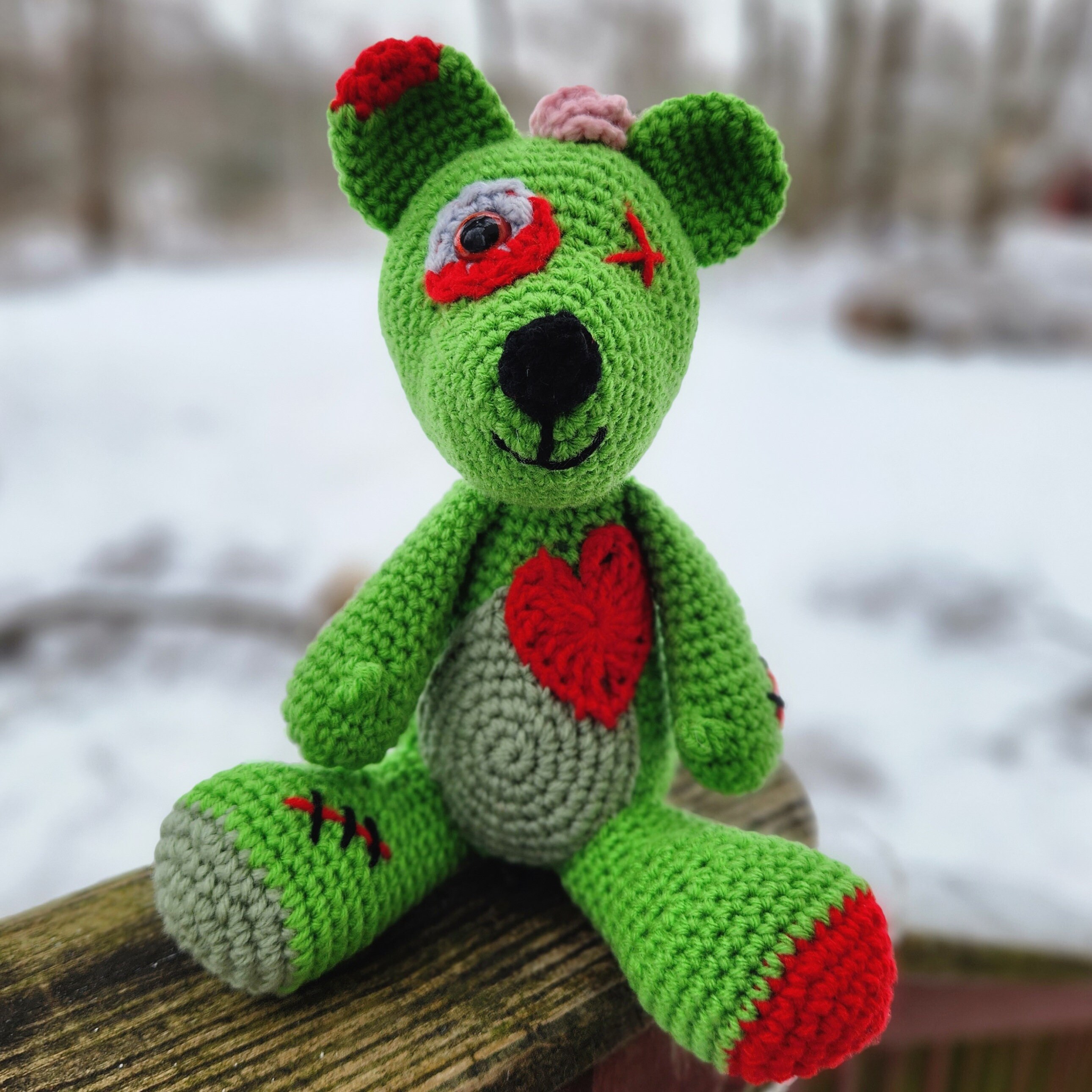 Zombear Buddy Handmade Crochet Amigurumi Zeddy Bear Stuffed Animal ...
