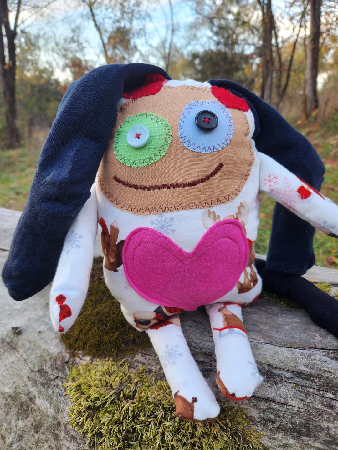 Noodlenoggin Handmade Monster Art Rag Doll Handsewn Unique OOAK - Etsy