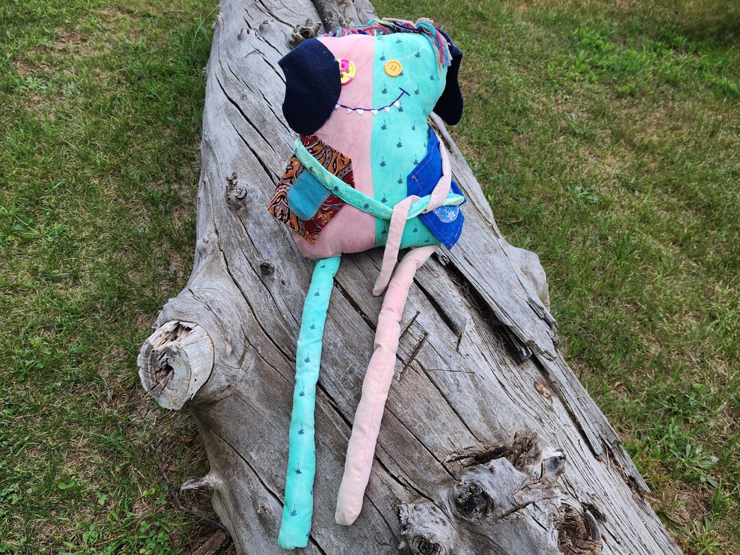 Hugglesnatch Handmade Hug Monster Rag Doll Handsewn Unique OOAK Textile ...