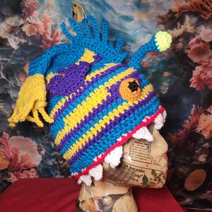 Brain Eater Monster Fish Long Tail Hat Fun Winter Headwear Unique - Etsy