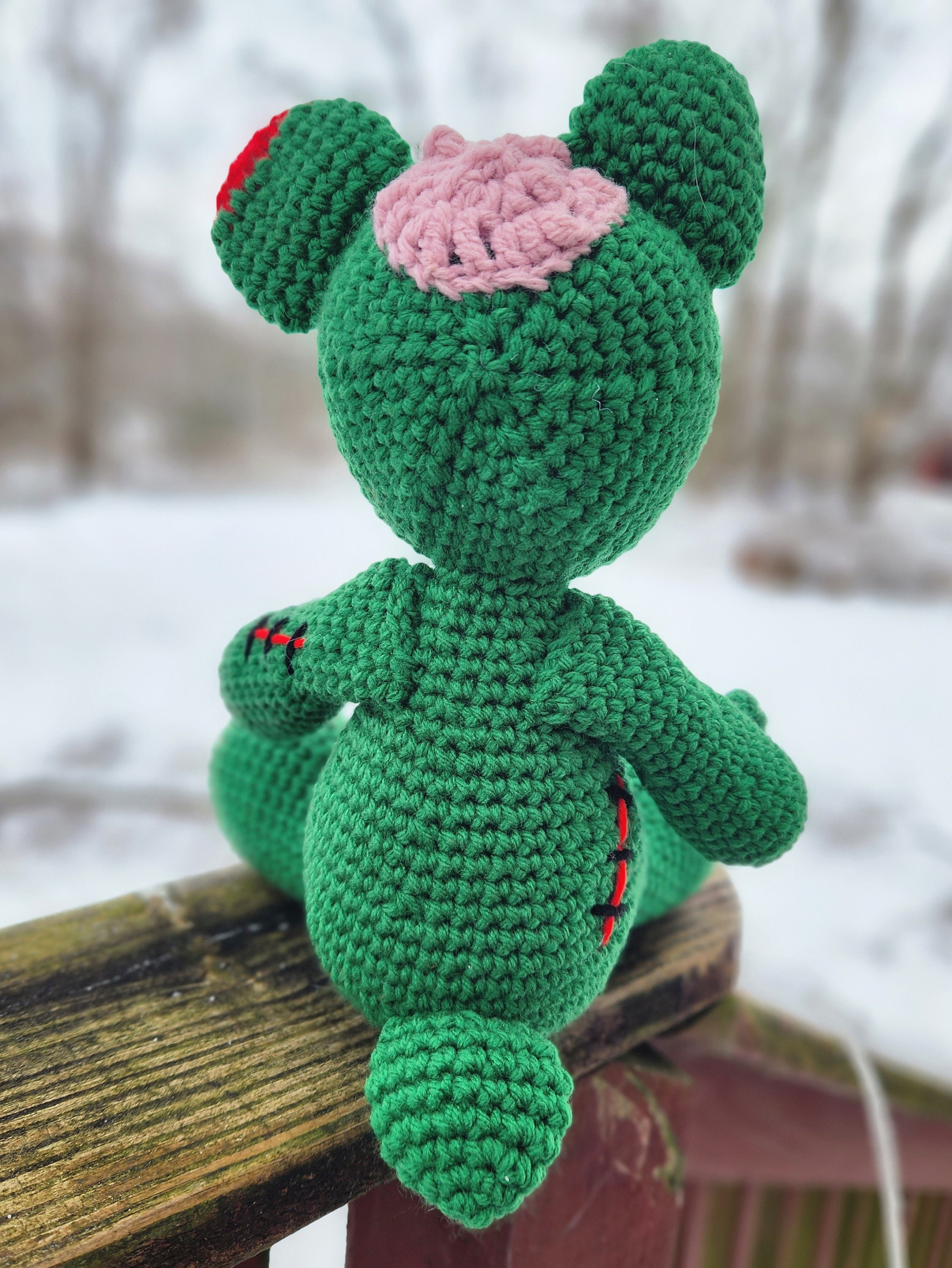 Zombear Buddy Handmade Crochet Amigurumi Zeddy Bear Stuffed Animal ...