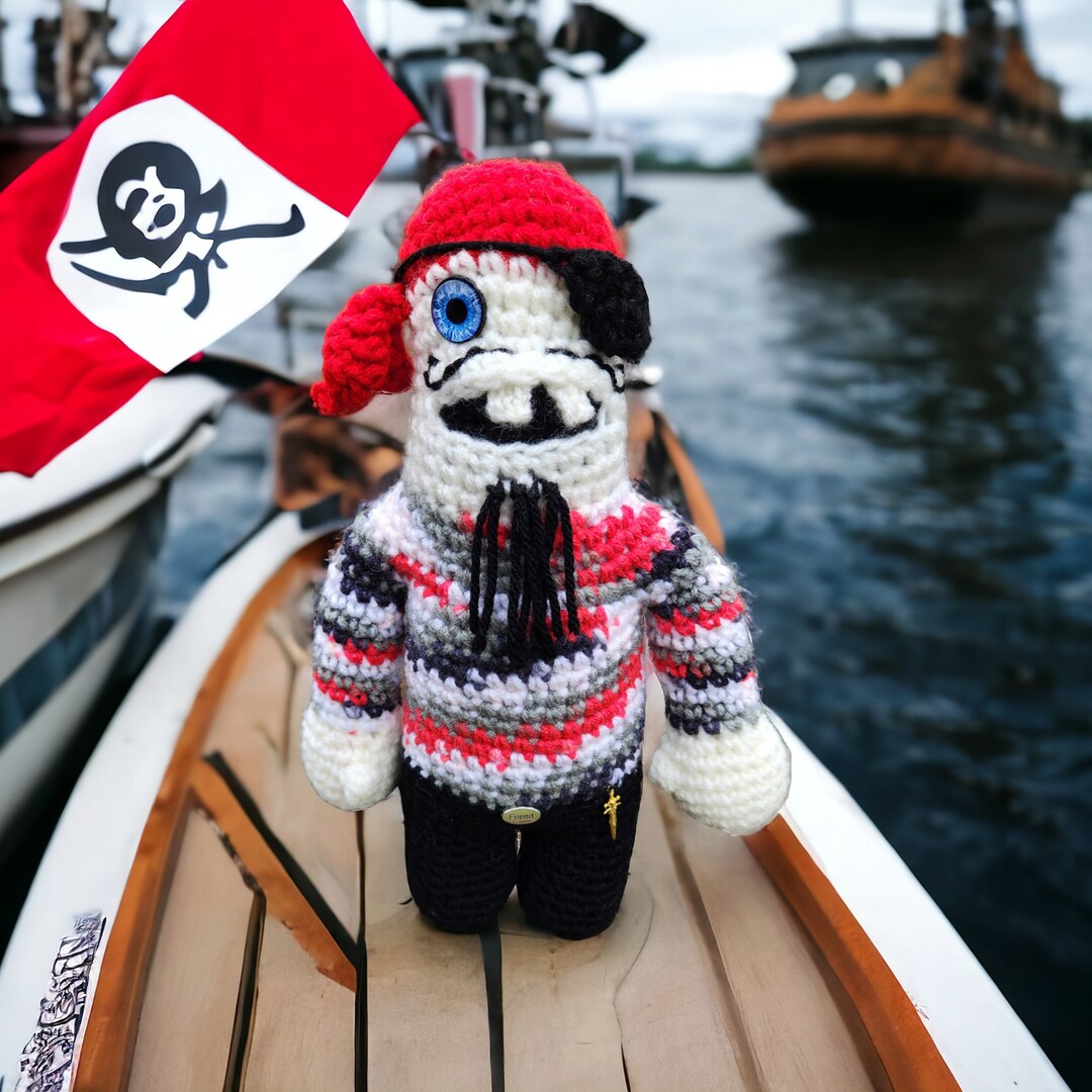 Stitchbeard the Pirate Fugly Monster Handmade Crochet Amigurumi Plush ...