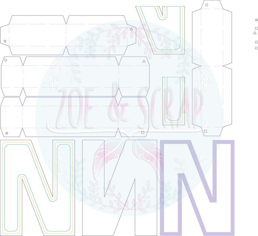 Letter N Capital 3D Cut File PNG,SVG and EPS, Compressed Into a .zip - Etsy