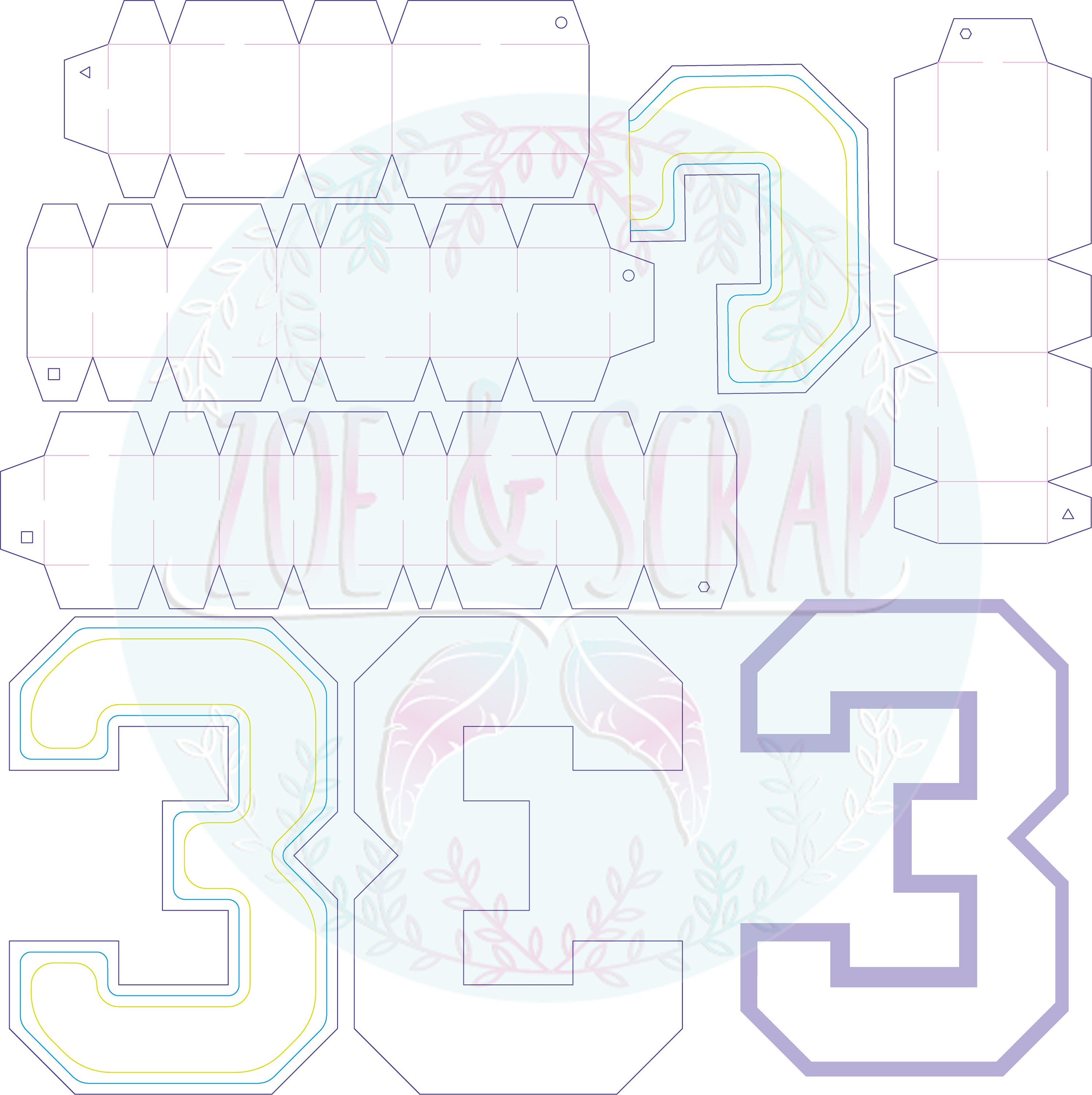 Number 3 in 3D PNG,SVG and EPS Cut File, Compressed Into a .zip - Etsy
