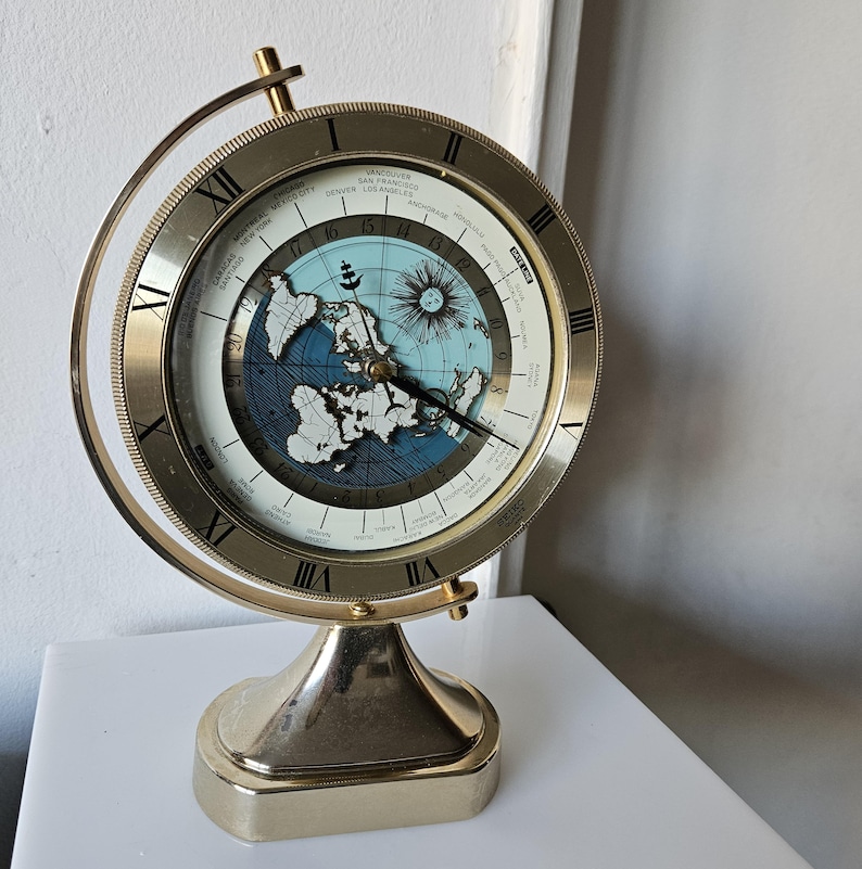 Vintage SEIKO Rotating Globe Quartz Table World Clock - Etsy