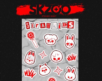 SKZOO Washi Sticker Sheet k-pop Stickers, Stray Kids Stickers, for ...