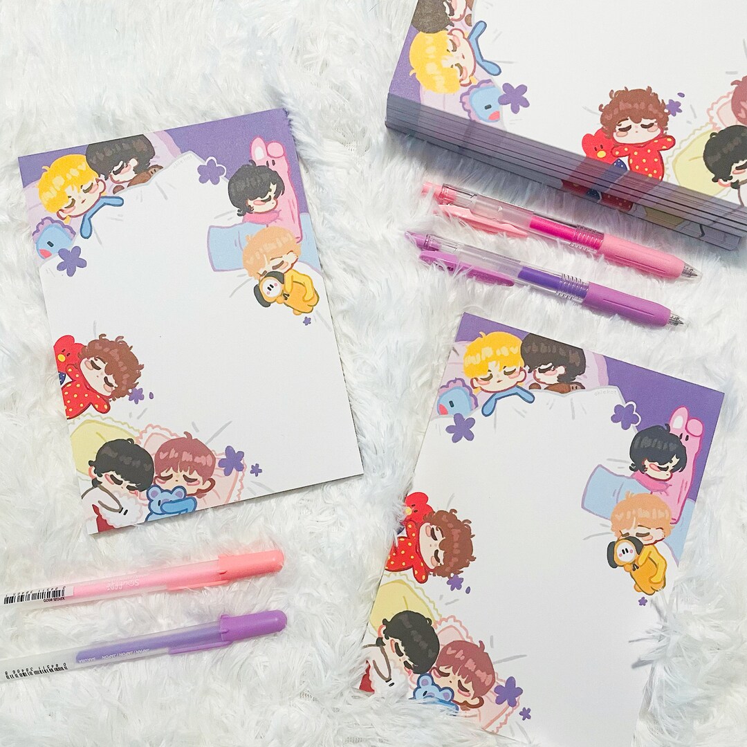 Bangtan Naptime Notepad | BTS Stationery | Kpop Notepad - Etsy