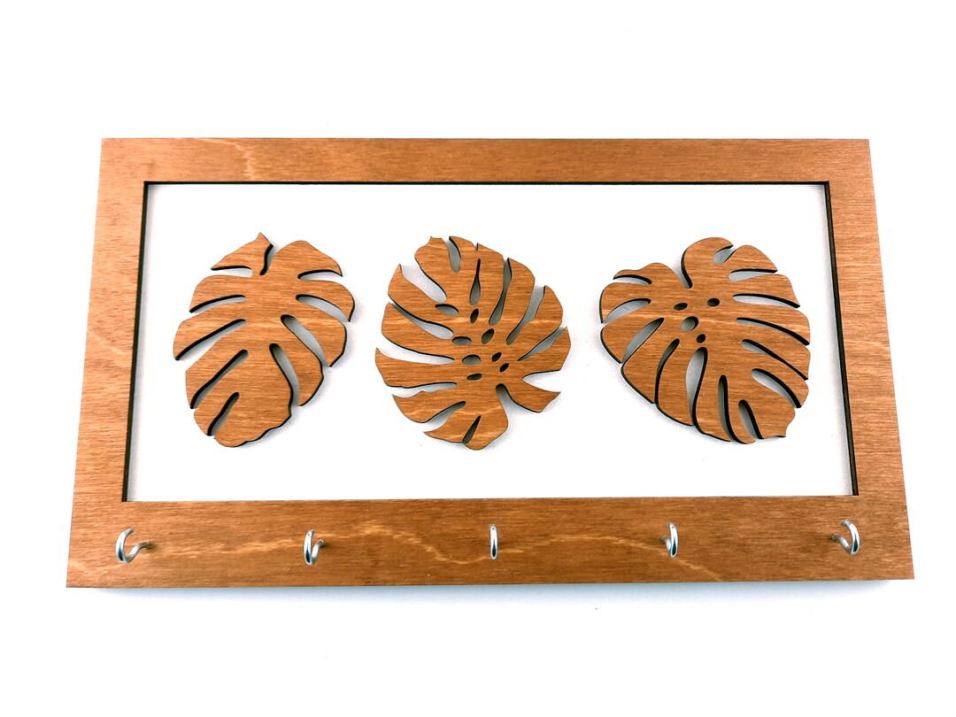 Key Holder - Leaves | Laser Cut File | Instant Download | SVG, DXF, AI ...