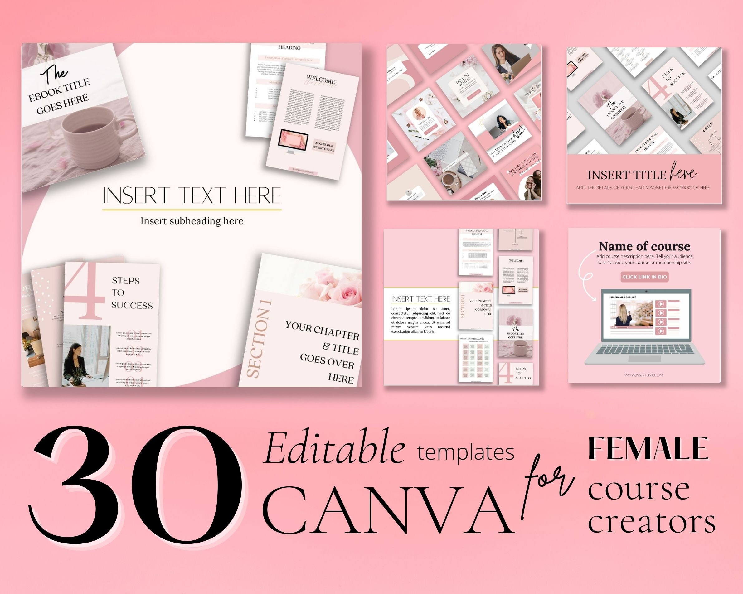 30 Pink-themed Instagram Product Promo Canva Templates for - Etsy UK