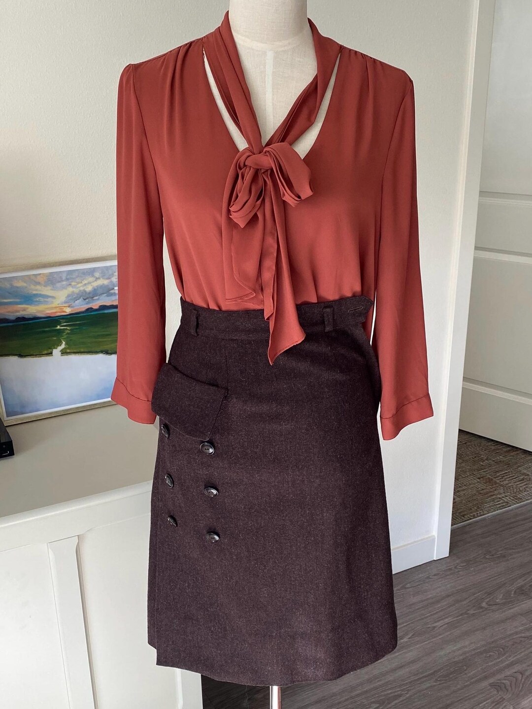Vintage 1940s Summit of Boston Wool Pencil Skirt - Etsy