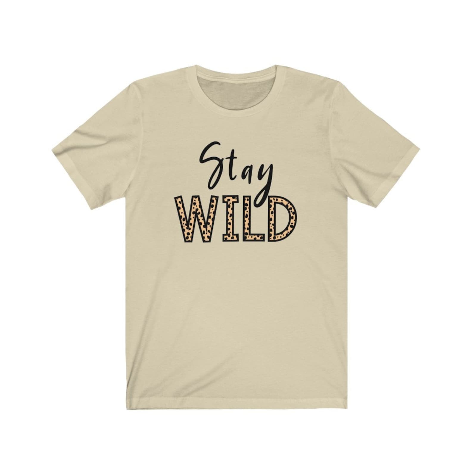 Stay Wild Black Tones Unisex Jersey Short Sleeve Tee Animal | Etsy
