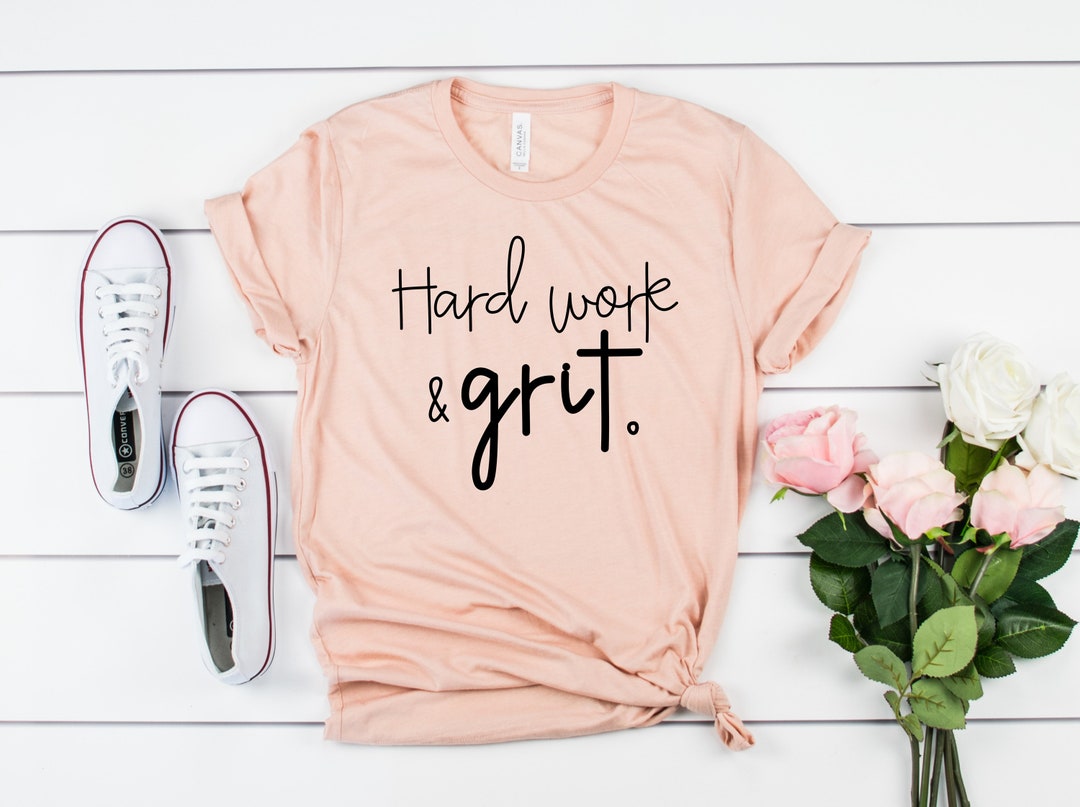 Hard Work & Grit black Unisex Jersey Short Sleeve Tee - Etsy
