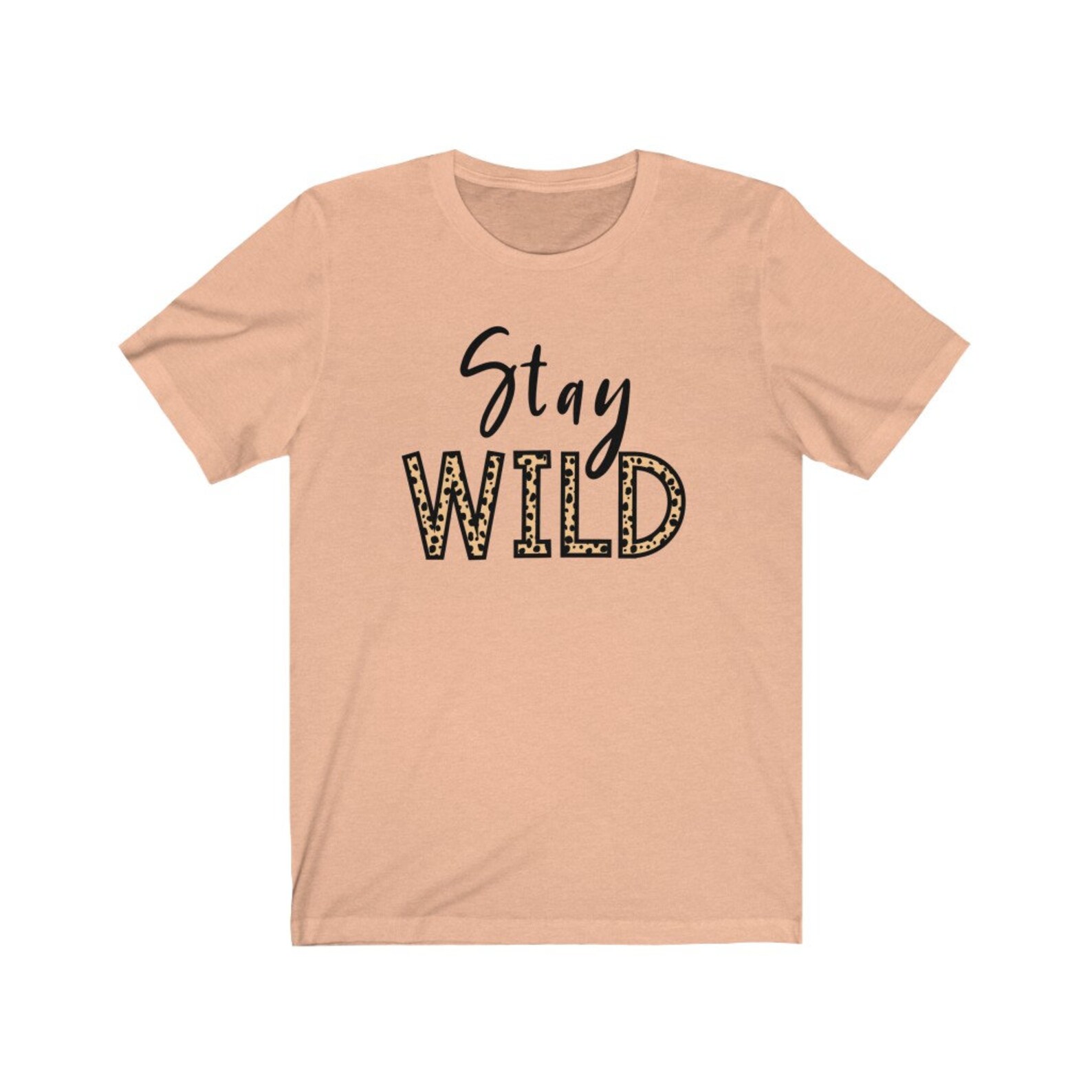 Stay Wild Black Tones Unisex Jersey Short Sleeve Tee Animal | Etsy