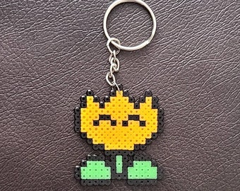 Perler Bead Flower Keychain - Etsy