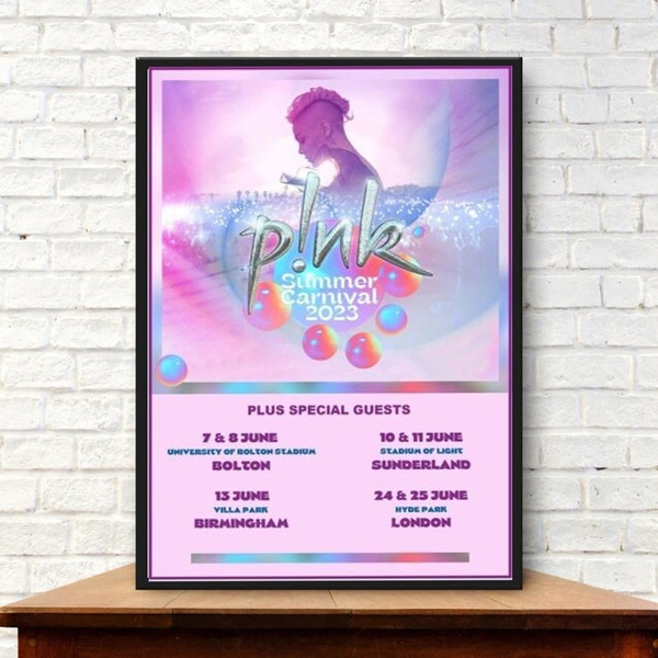 Pink Summer Carnival Tour Poster - Etsy