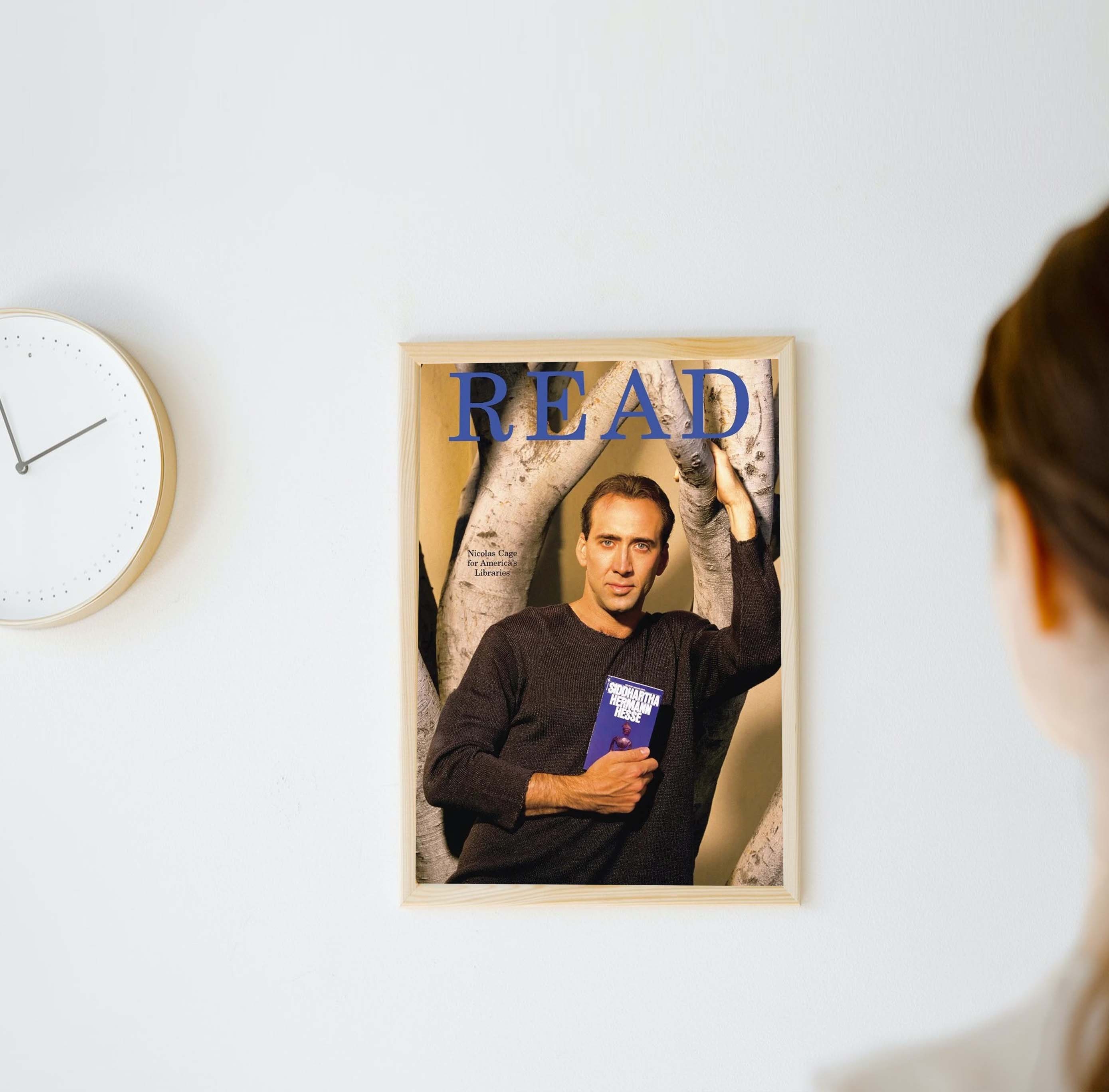 Nicolas Cage Read Poster, Vintage 1980s Poster sold by Rattlesnake ...