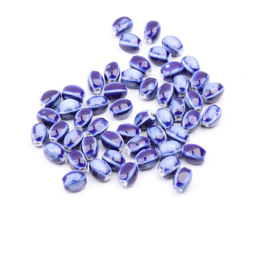 Porcelain Beads Four-sided Jewelry Accessories Through Small - Etsy