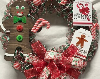 Gingerbread Man Wreath - Etsy
