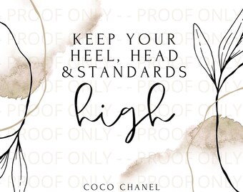 Coco Chanel Quote Wall Art - Etsy