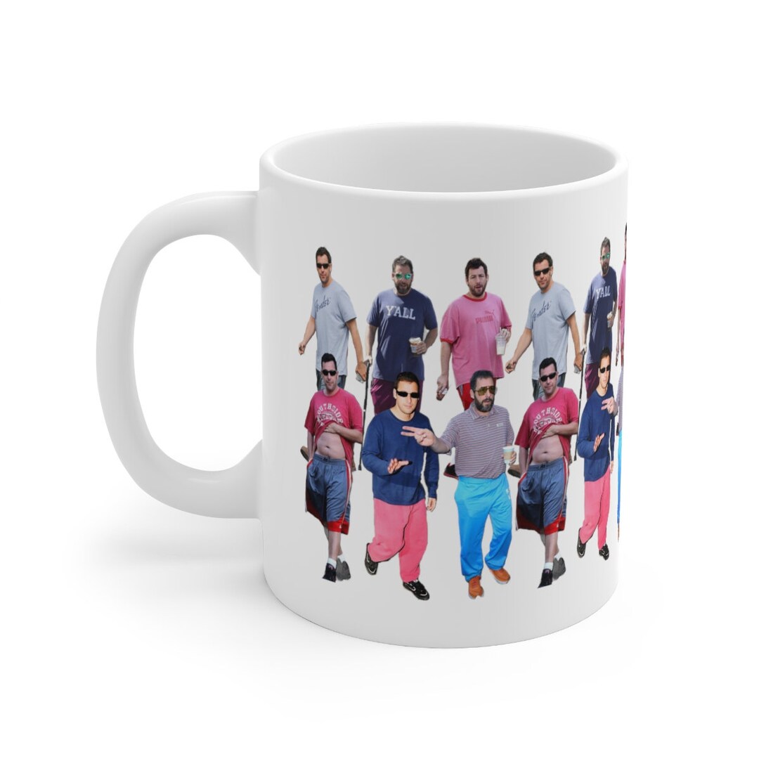 Adam Sandler Outfits Wrap-around Mug, Funny Mug Gift, Ceramic Coffee ...