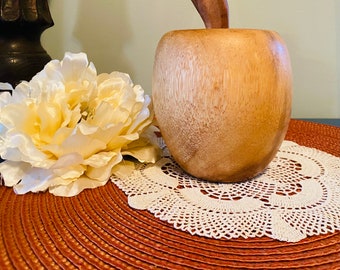 Unfinished Wooden Apple Life Size, Lifesize Apple, Large Wooden Apple ...