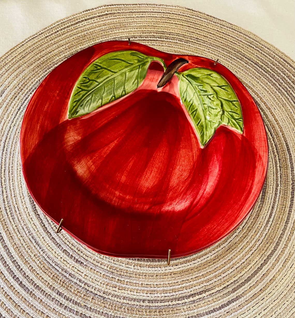 Franciscan Apple Shaped Plate Made in Portugal RARE - Etsy